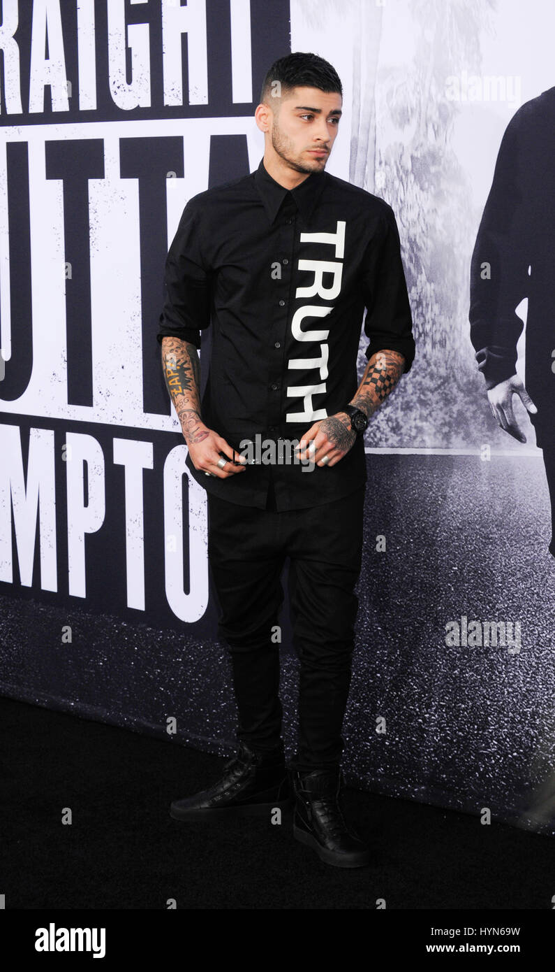 Zayn Malik attends the Straight Outta Compton world premiere at L.A ...
