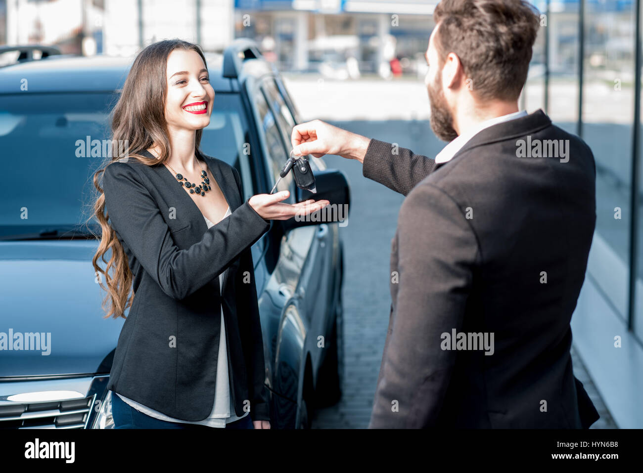 Happy customer car hi-res stock photography and images - Alamy