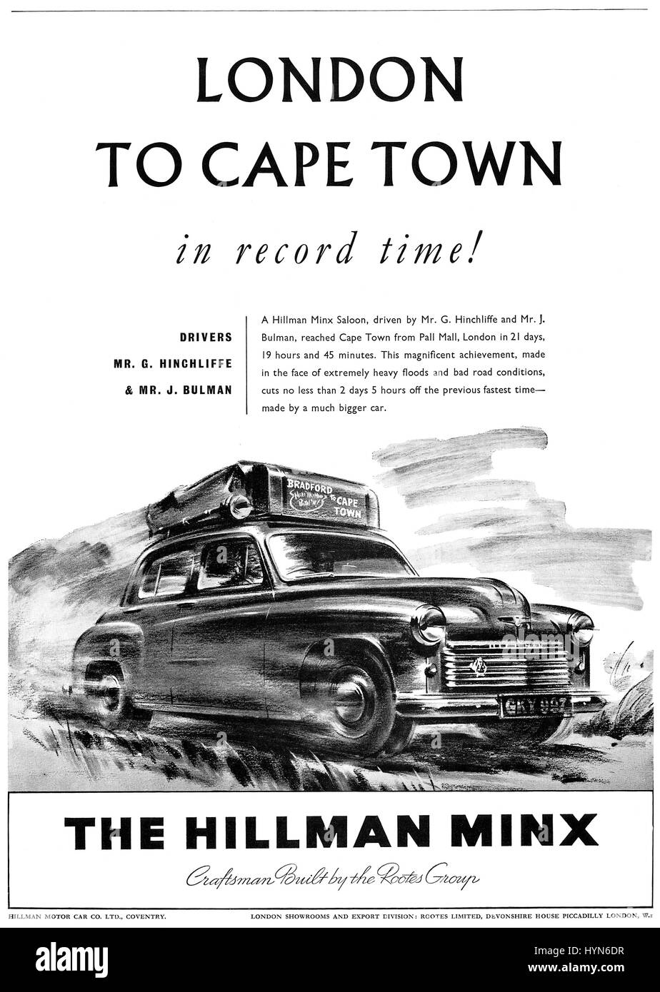 Car hillman minx hi-res stock photography and images - Alamy