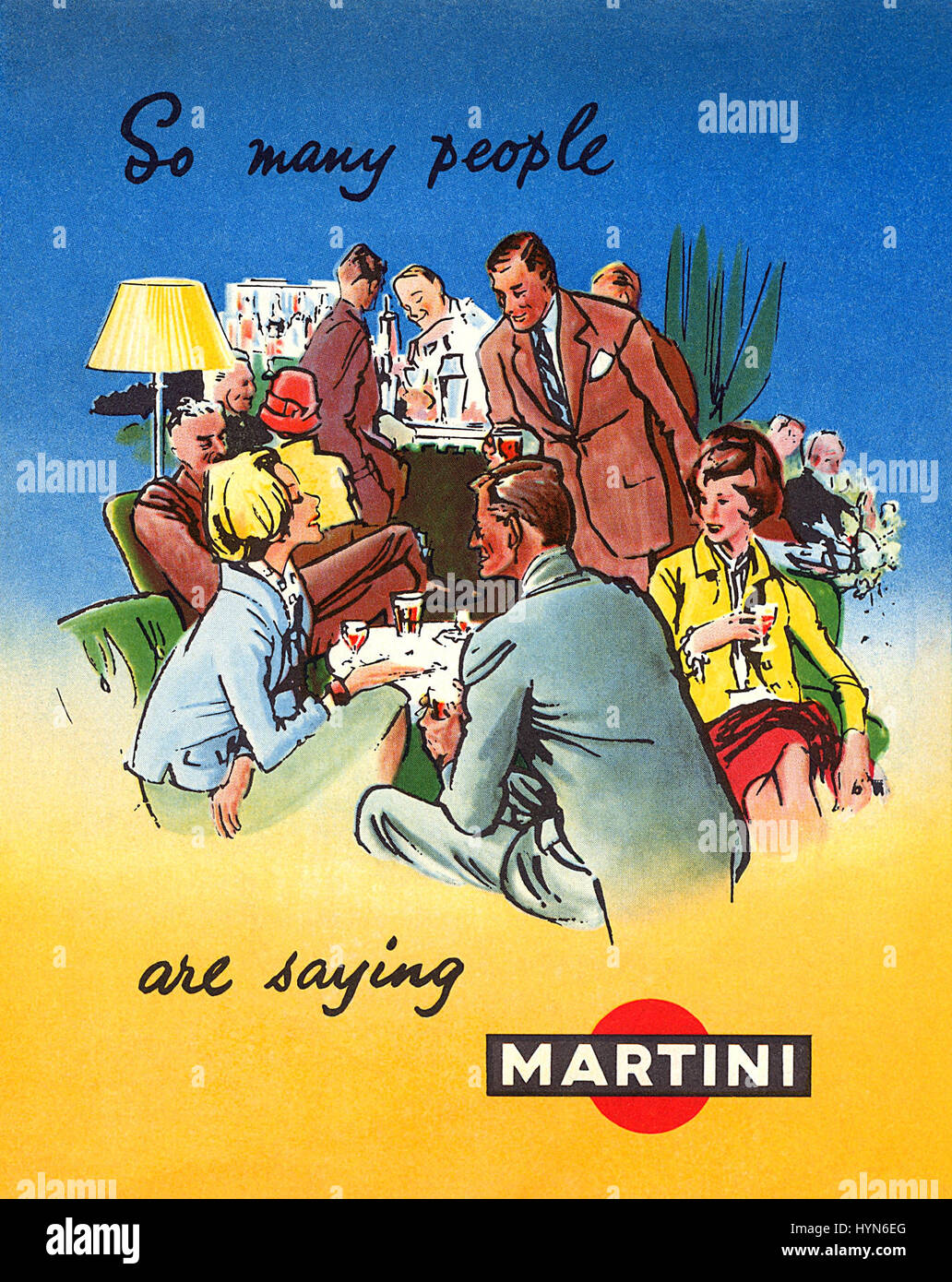 Front cover martini leaflet illustrated hi-res stock photography and ...