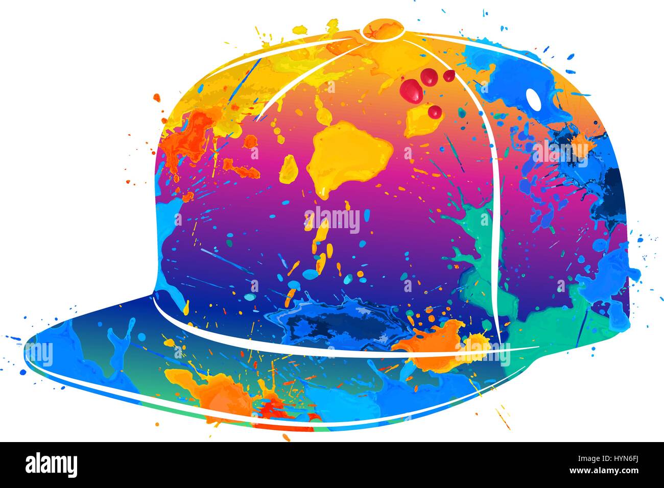 splash of watercolors baseball cap Stock Vector Image & Art - Alamy