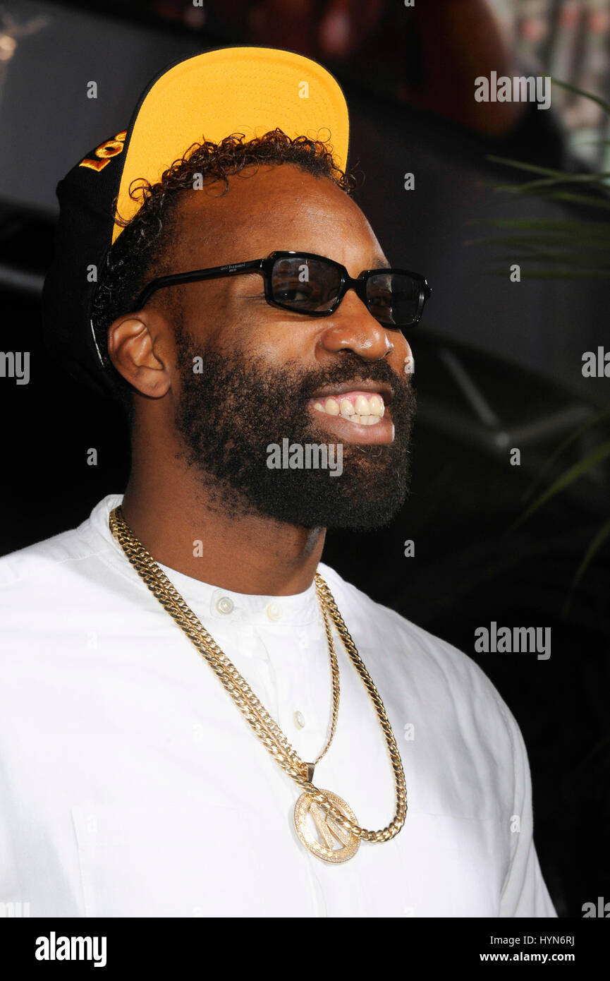 Baron Davis attends the Straight Outta Compton world premiere at L.A ...