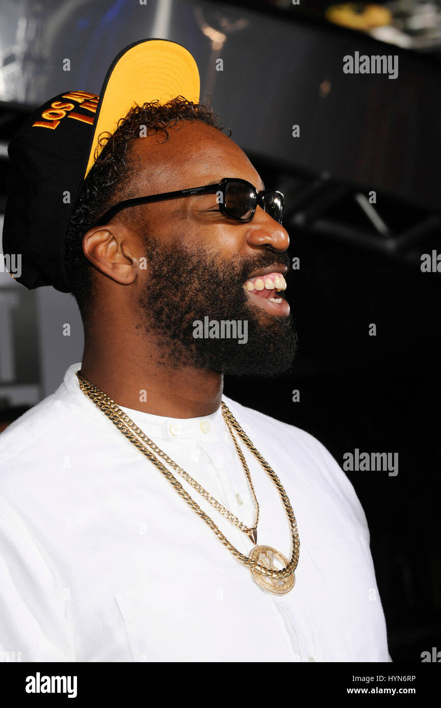 Baron Davis attends the Straight Outta Compton world premiere at L.A ...