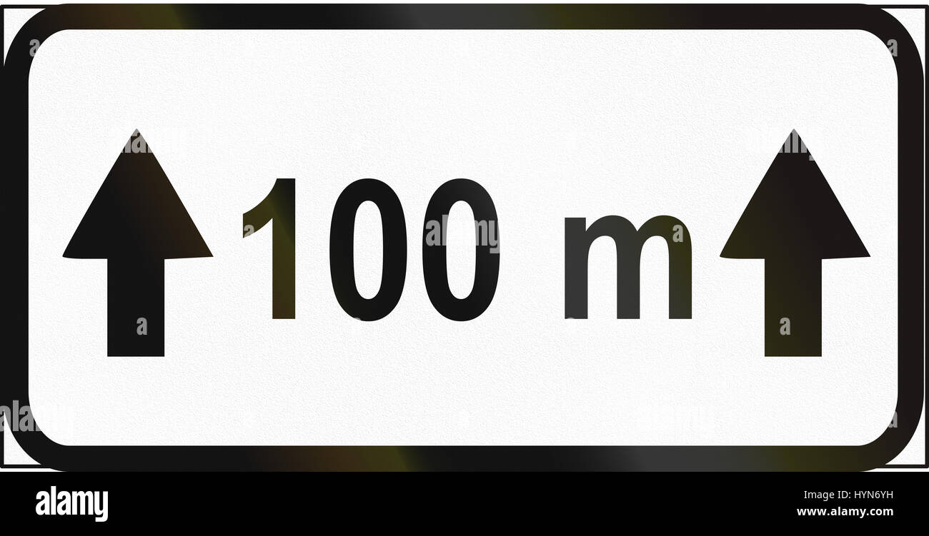 Supplementary traffic sign hi-res stock photography and images - Alamy