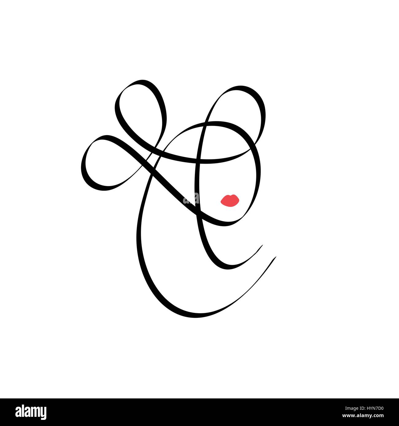 Calligraphic flourish antique Cut Out Stock Images & Pictures - Alamy