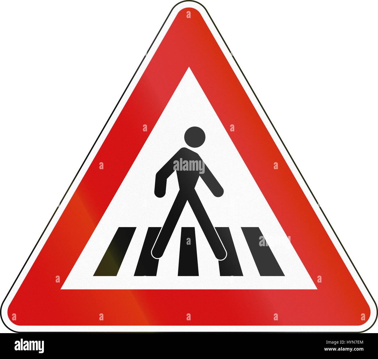 Road sign used in Malta - Pedestrian crossing Stock Photo - Alamy