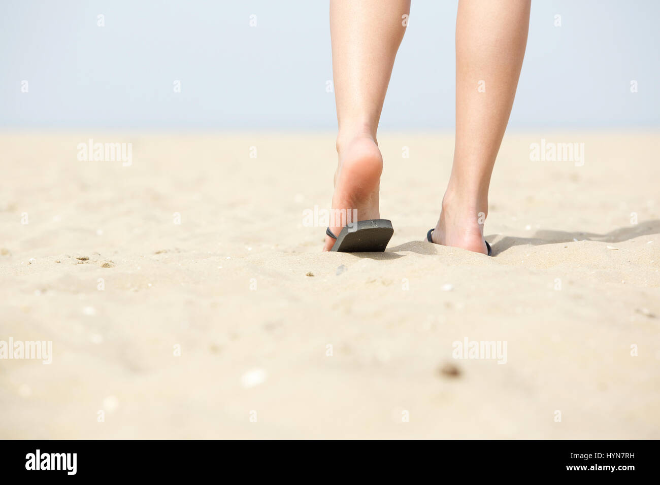 Woman feet sandals outdoors hi-res stock photography and images - Alamy