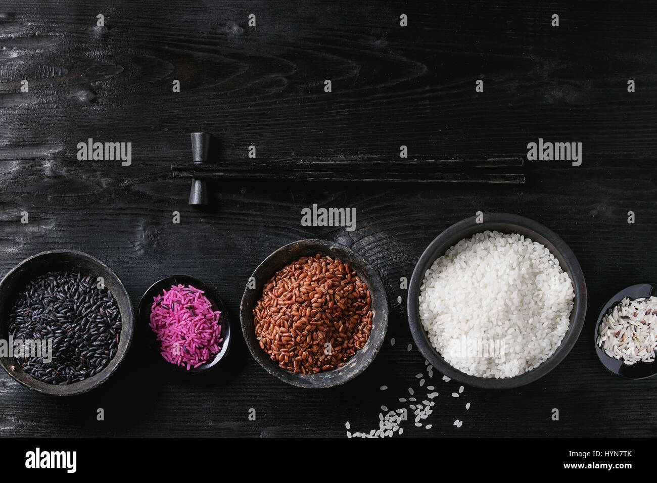 Variety of colorful rice Stock Photo - Alamy