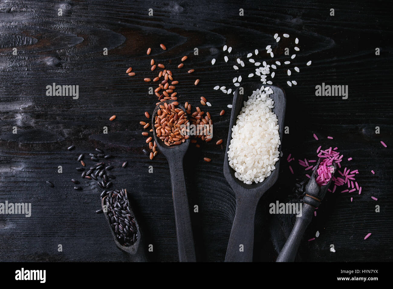 Variety of colorful rice Stock Photo - Alamy