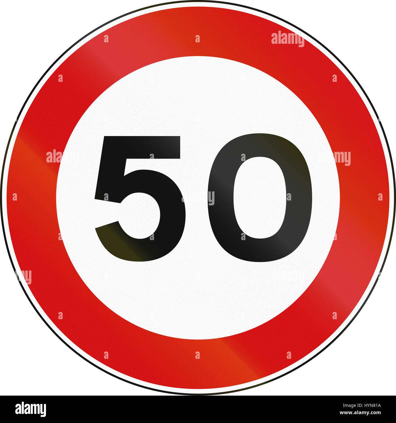 Road sign used in Malta - maximum speed limit Stock Photo - Alamy