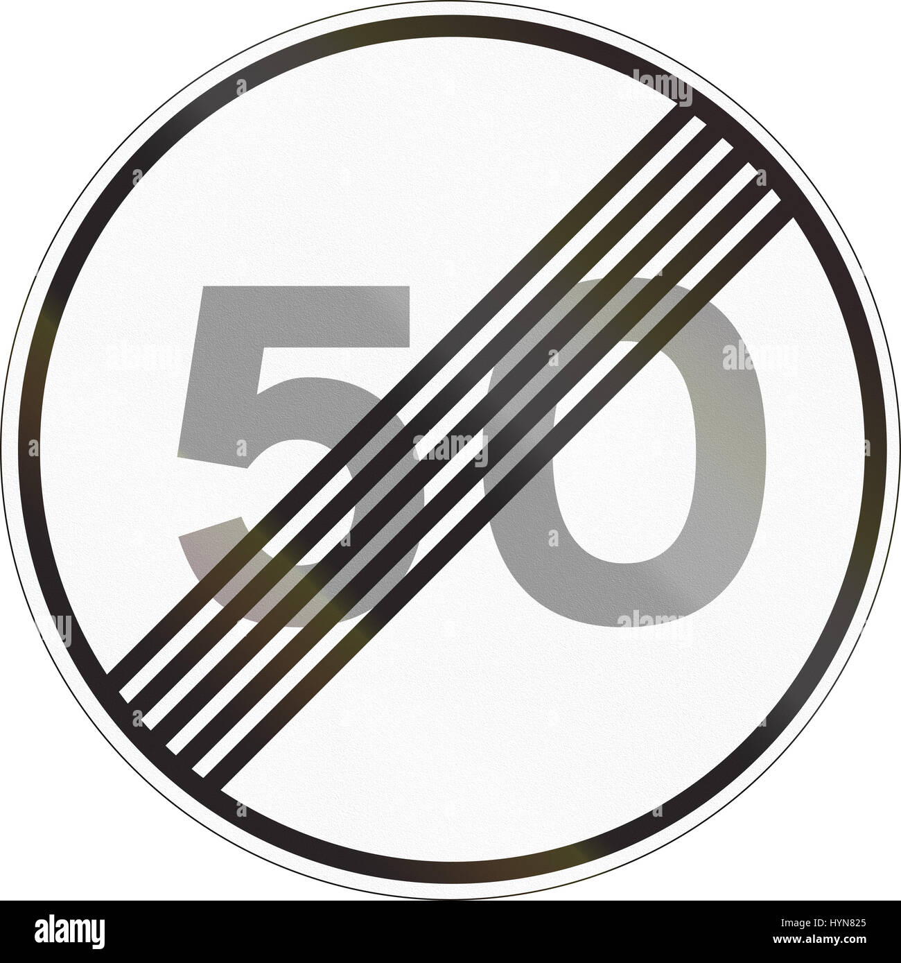 End Speed Restriction Traffic Sign High Resolution Stock Photography ...