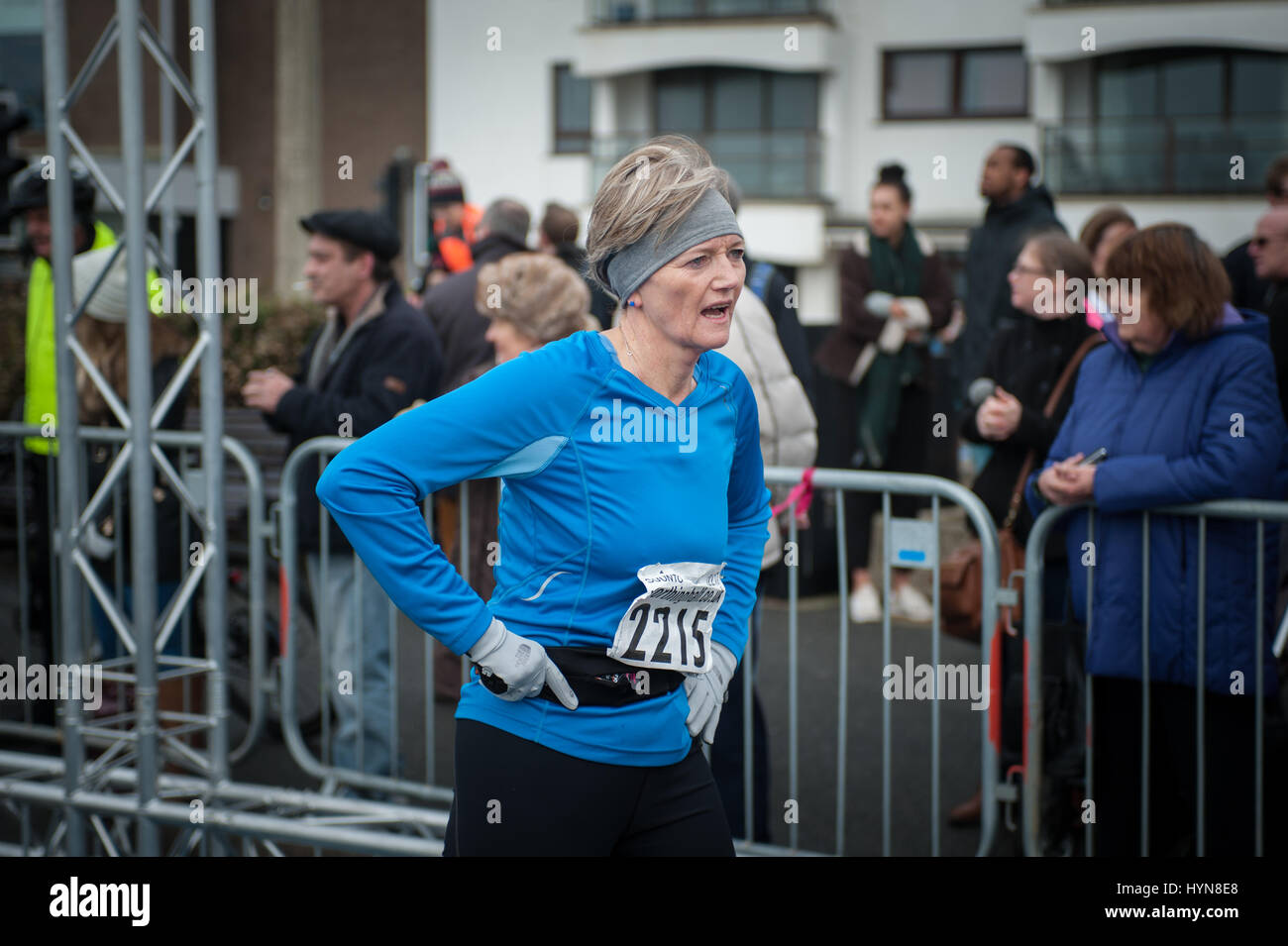 Marathon Finish Line Exhausted