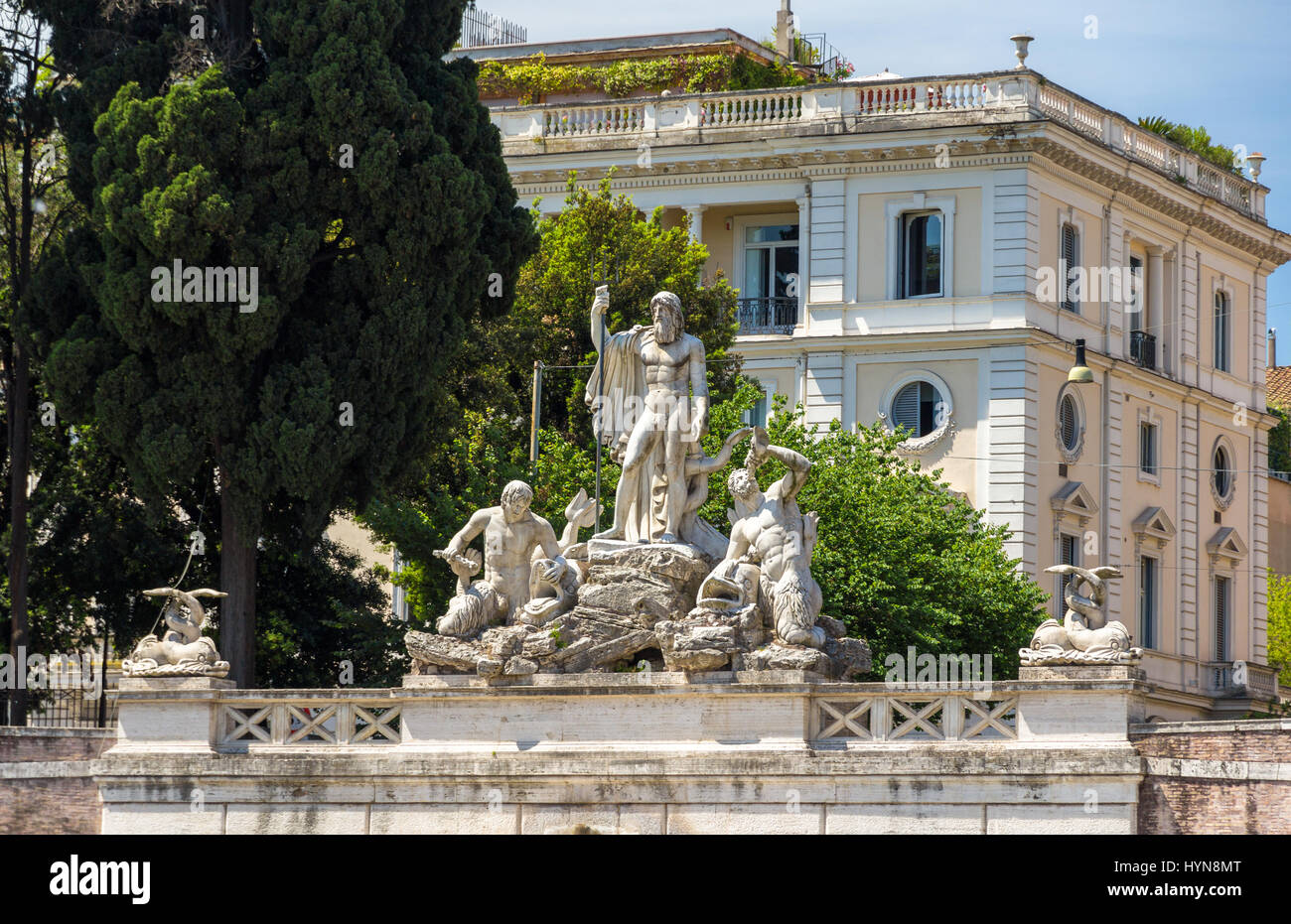 Triton greek god fountain rome italy hi-res stock photography and ...