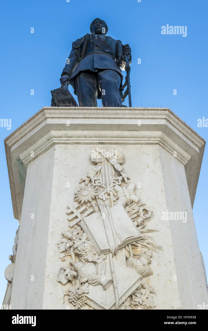 Statue of King Pedro V of Portugal Batalha Square (Praca da Batalha) in ...