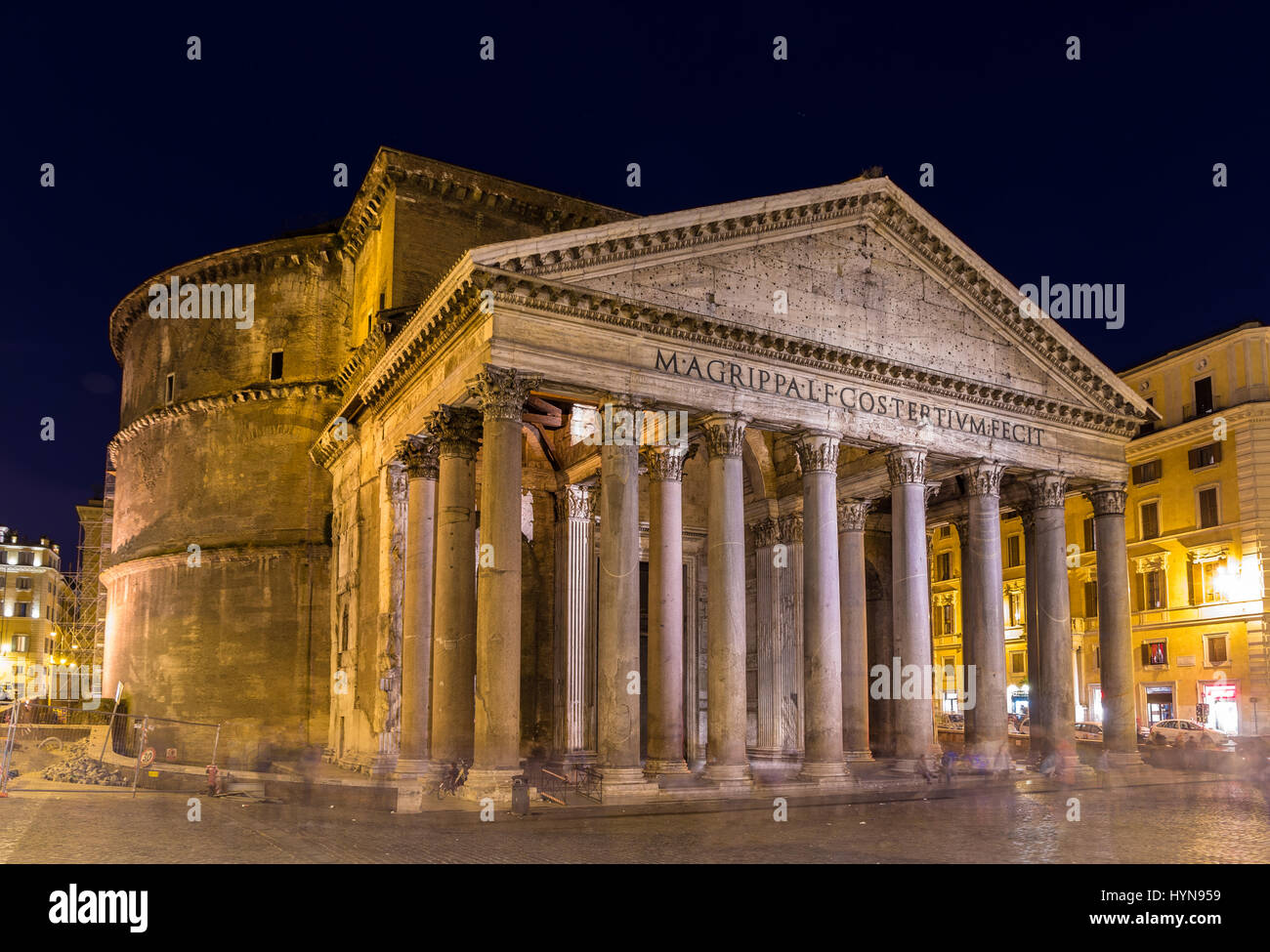 Night view of Pantheon in Rome, Italy Stock Photo - Alamy