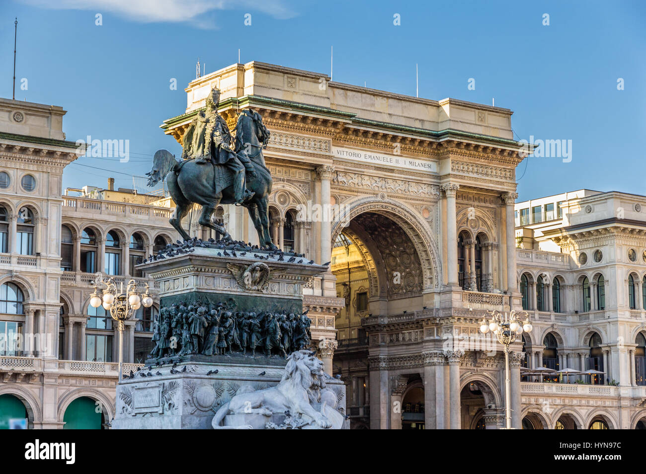 Vittorio Emanuele II Statue in Milan Stock Photo - Alamy