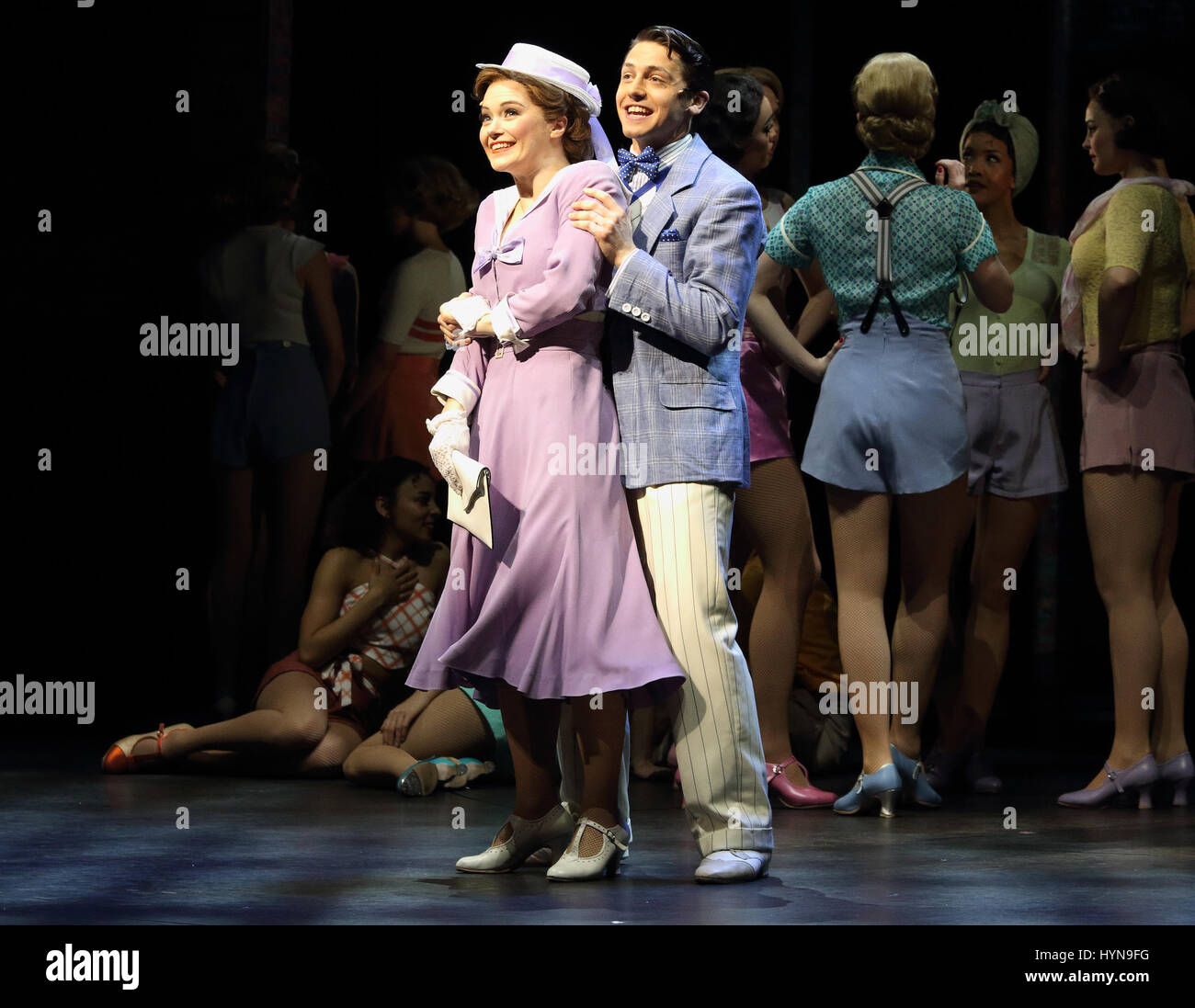 London, UK. Stuart Neal and Clare Halse at 42nd Street - a new musical ...