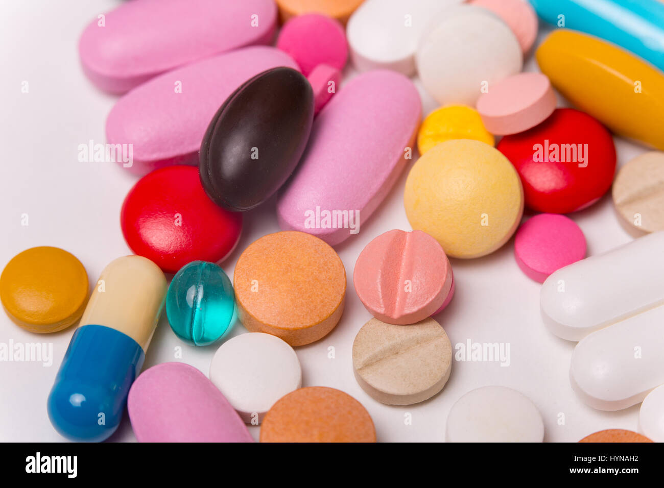 different Tablets pills capsule heap mix therapy drugs Stock Photo - Alamy