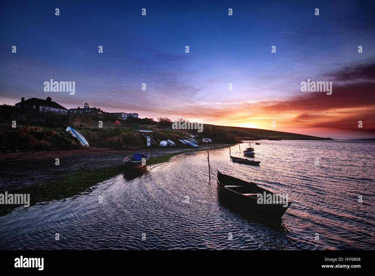 Sunrise at Chesil Beach Stock Photo - Alamy