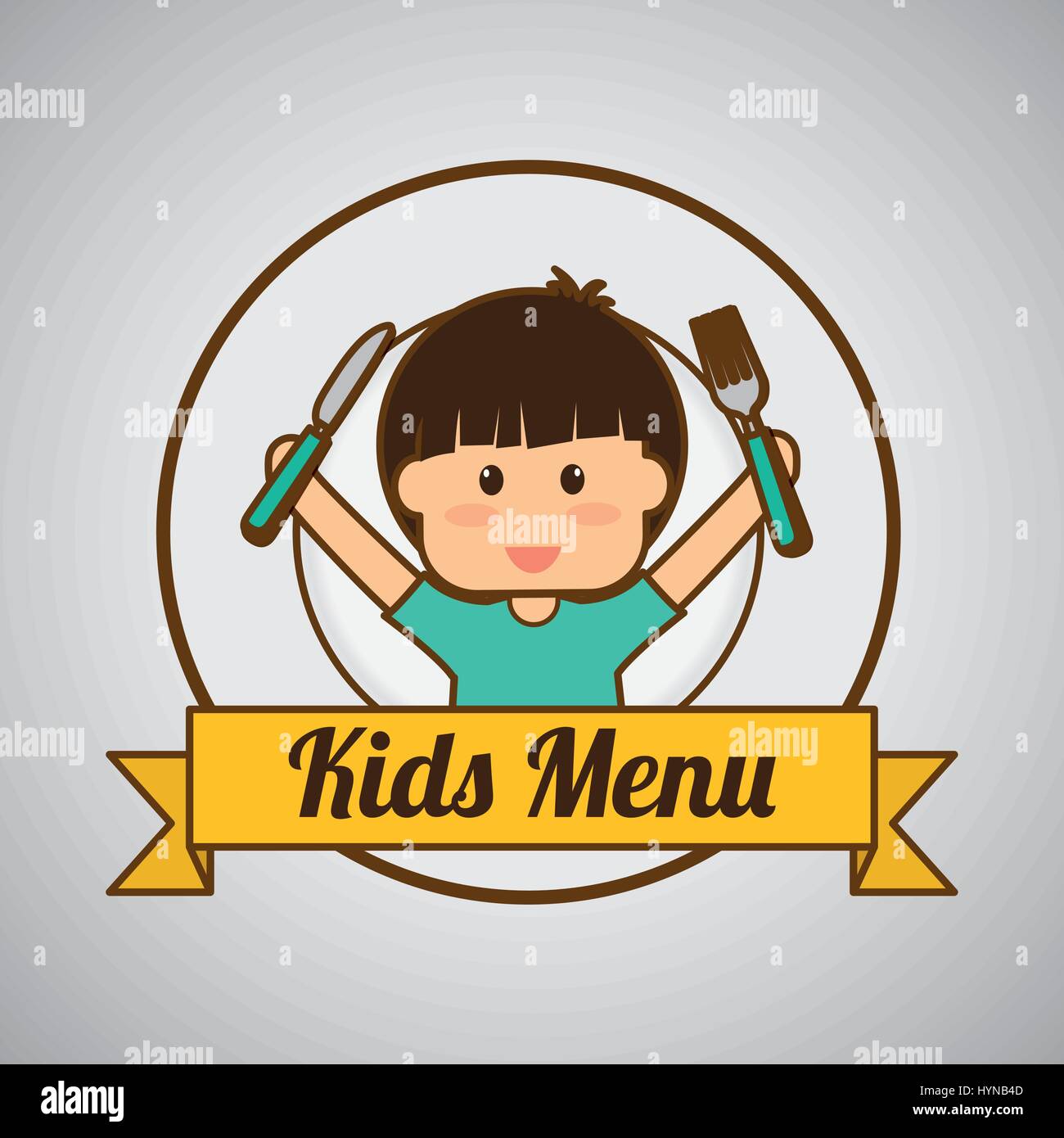 Menu kids concept with icon design, vector illustration 10 eps graphic ...