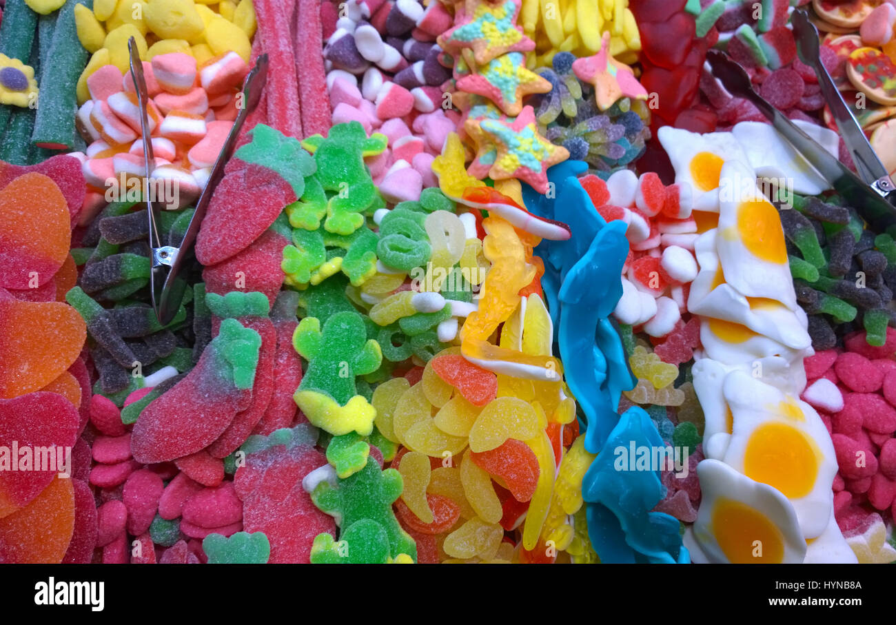 Assortment of colorful candies Stock Photo - Alamy