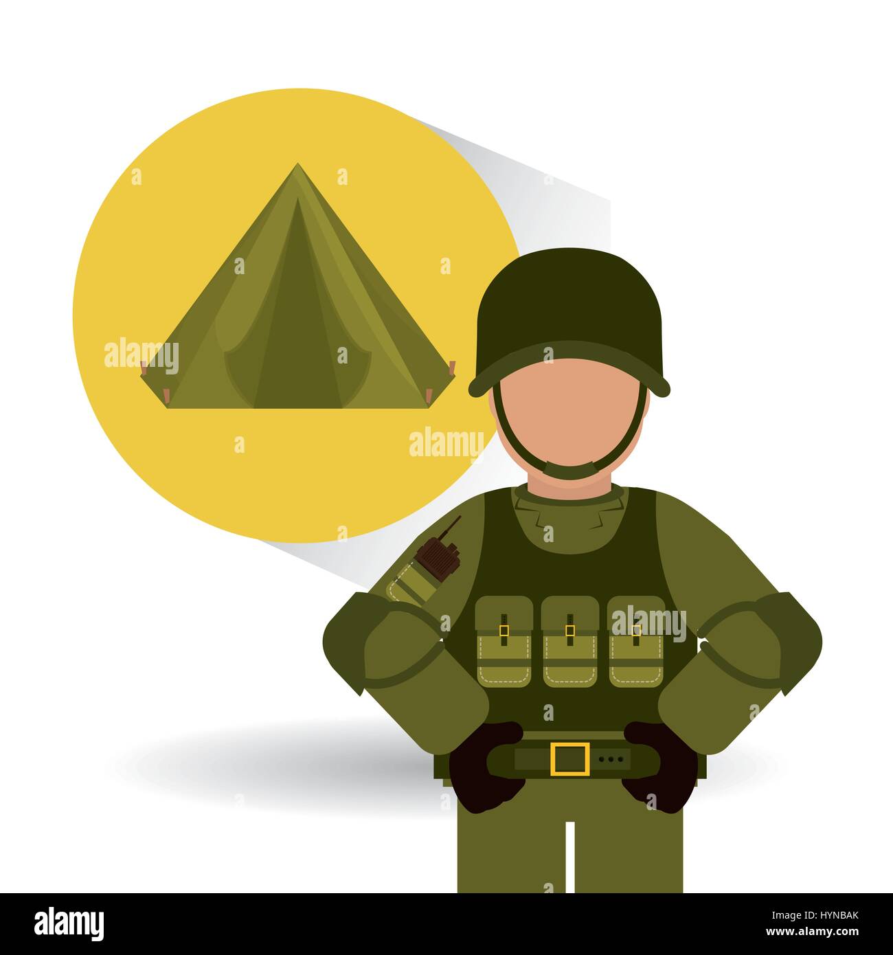 Military icon concept with icon design, vector illustration 10 eps ...