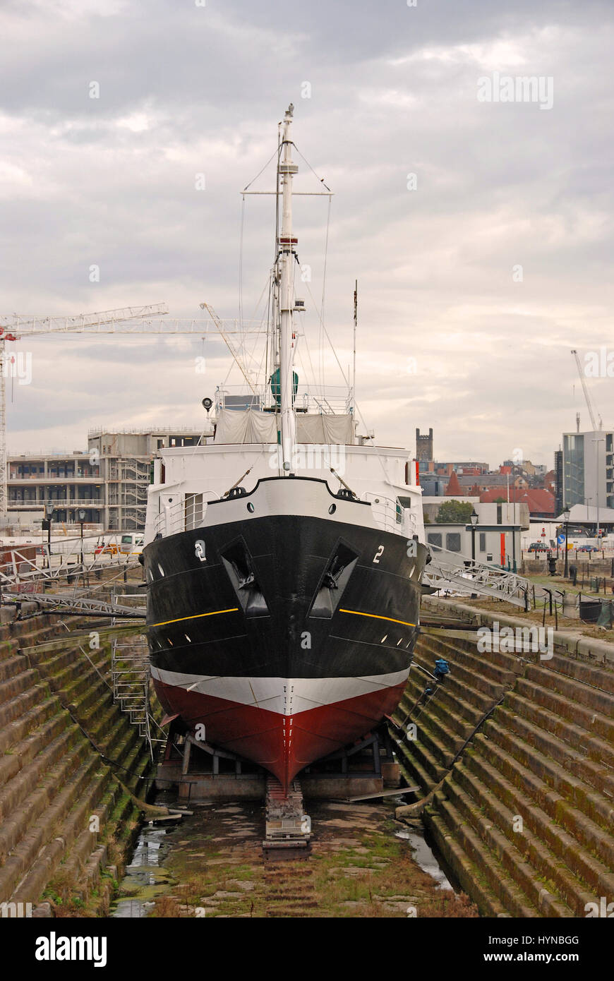 Ship in dry dock in Liverpool, England Stock Photo - Alamy