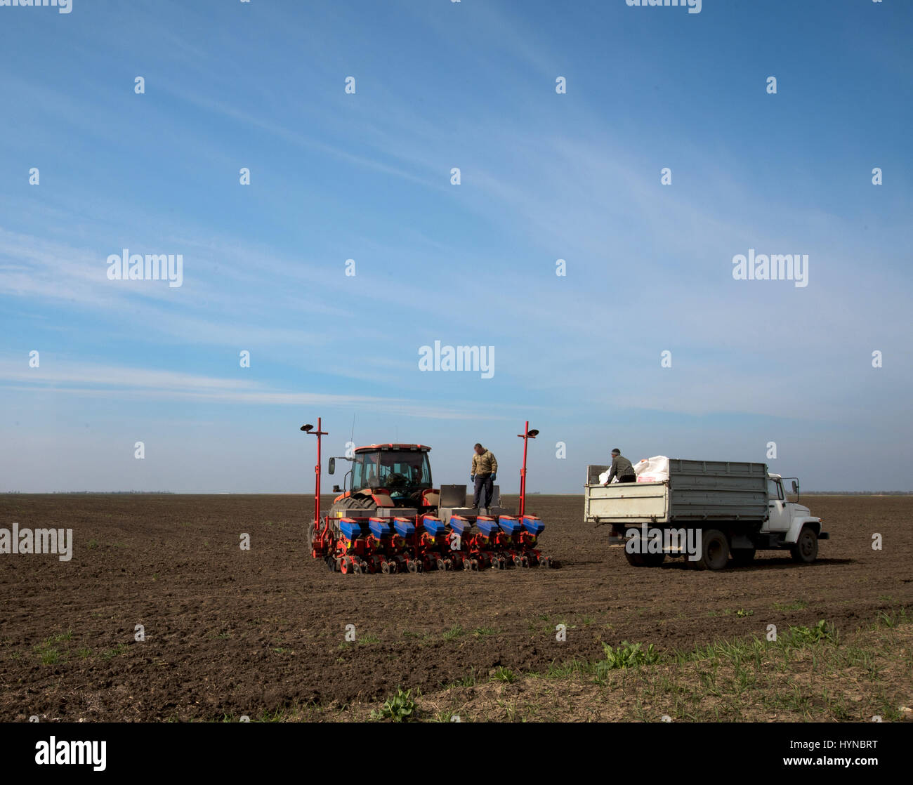 preparation of agricultural equipment Stock Photo - Alamy