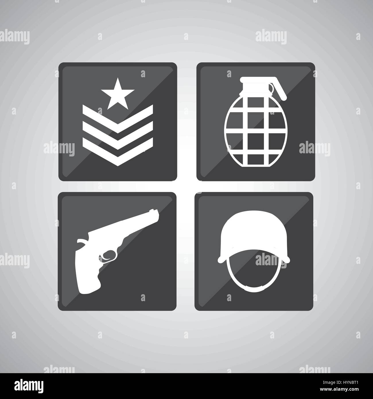 Military icon concept with icon design, vector illustration 10 eps ...