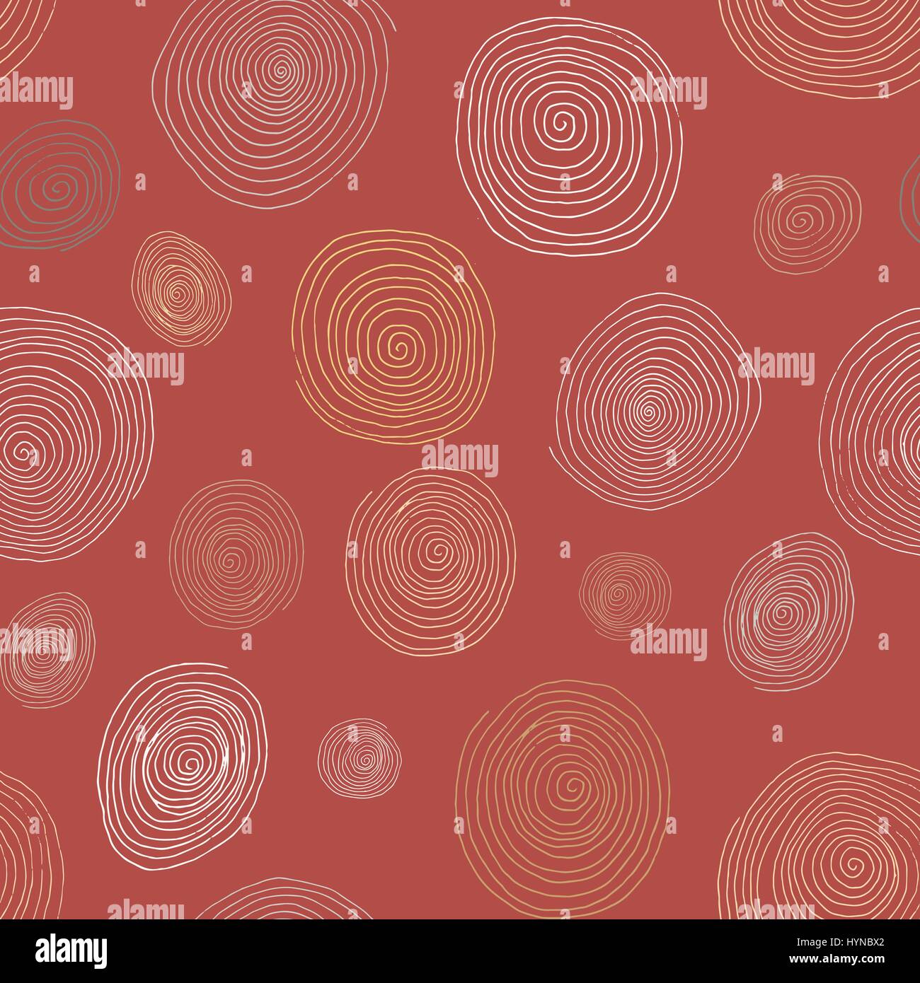 Stylized wooden spirals, hand drawn seamless pattern for interior ...