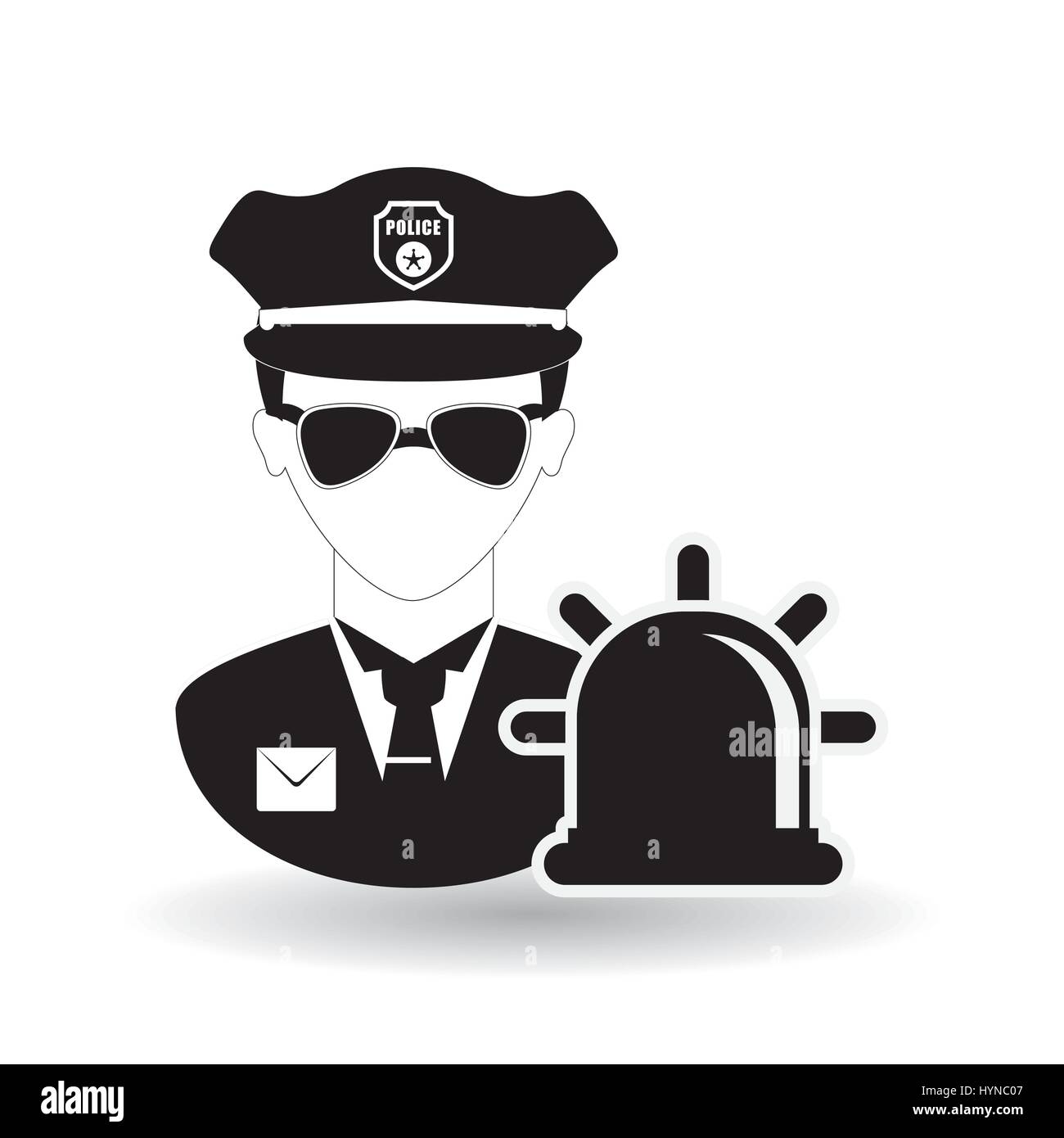 Police concept with icon design, vector illustration 10 eps graphic ...