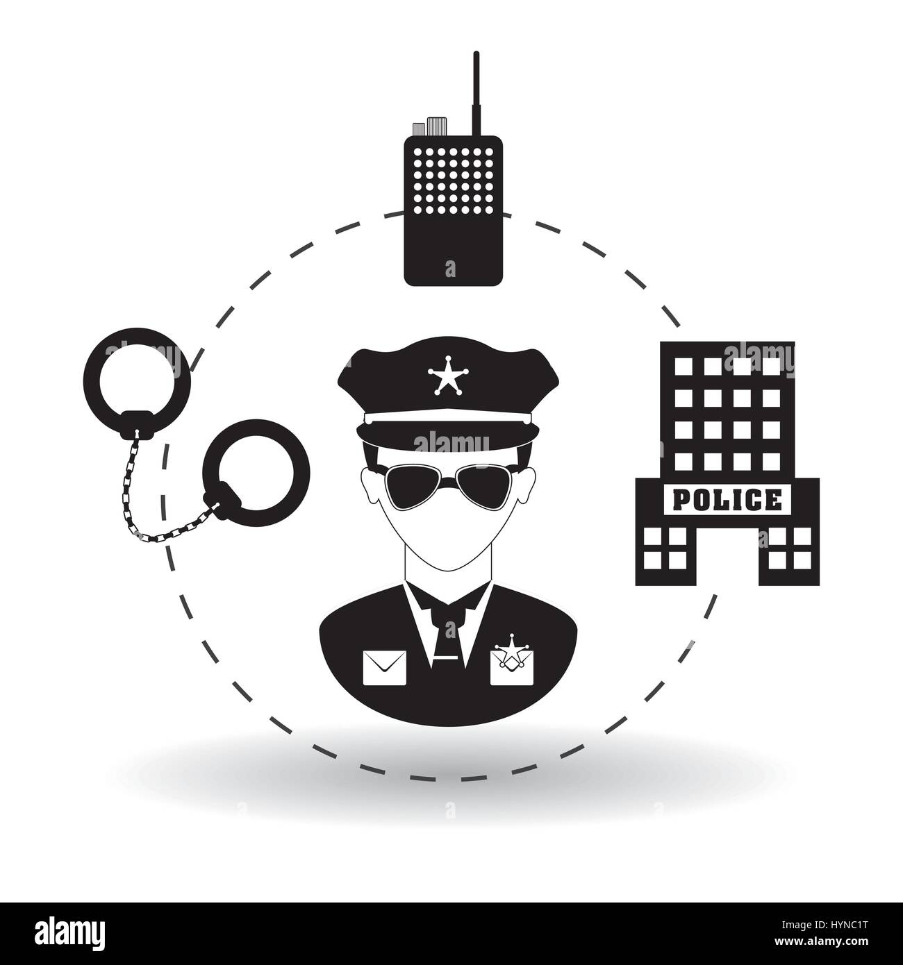 Police concept with icon design, vector illustration 10 eps graphic ...