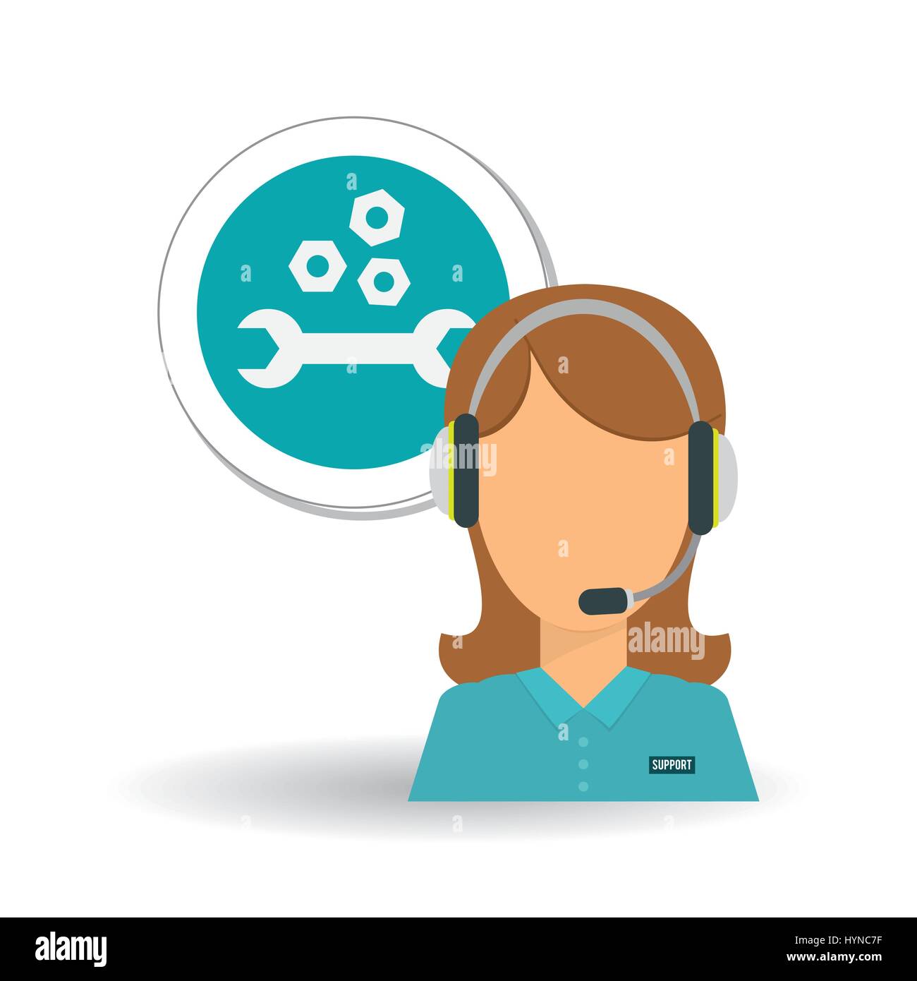 call center concept with icon design, vector illustration 10 eps ...