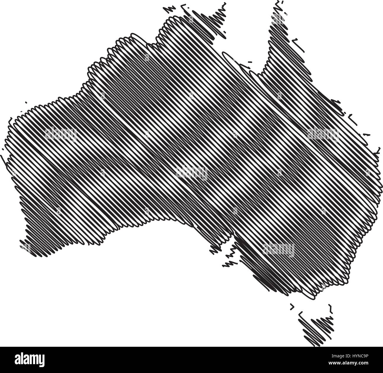 Australia map vector illustration, scribble sketch Australia Stock ...