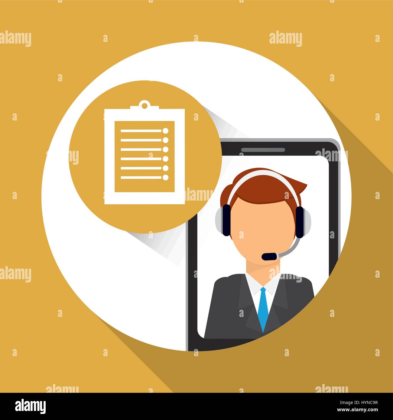 call center concept with technical service icon design, vector ...