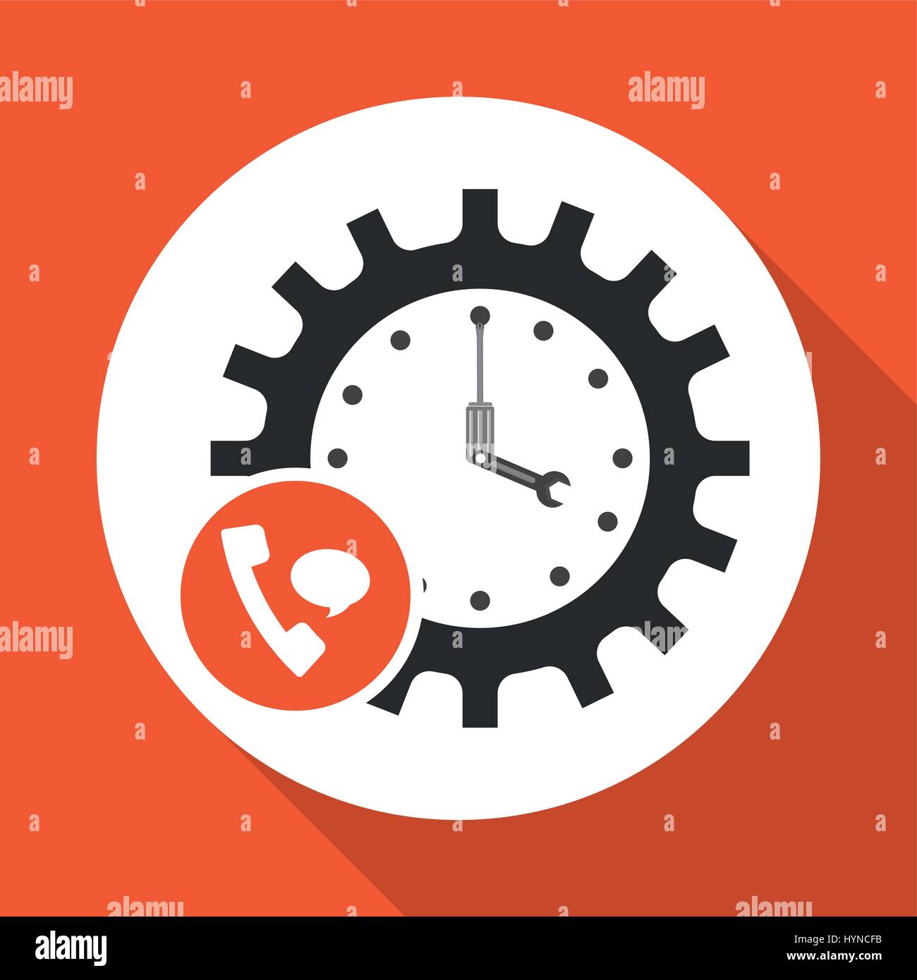 call center concept with technical service icon design, vector ...