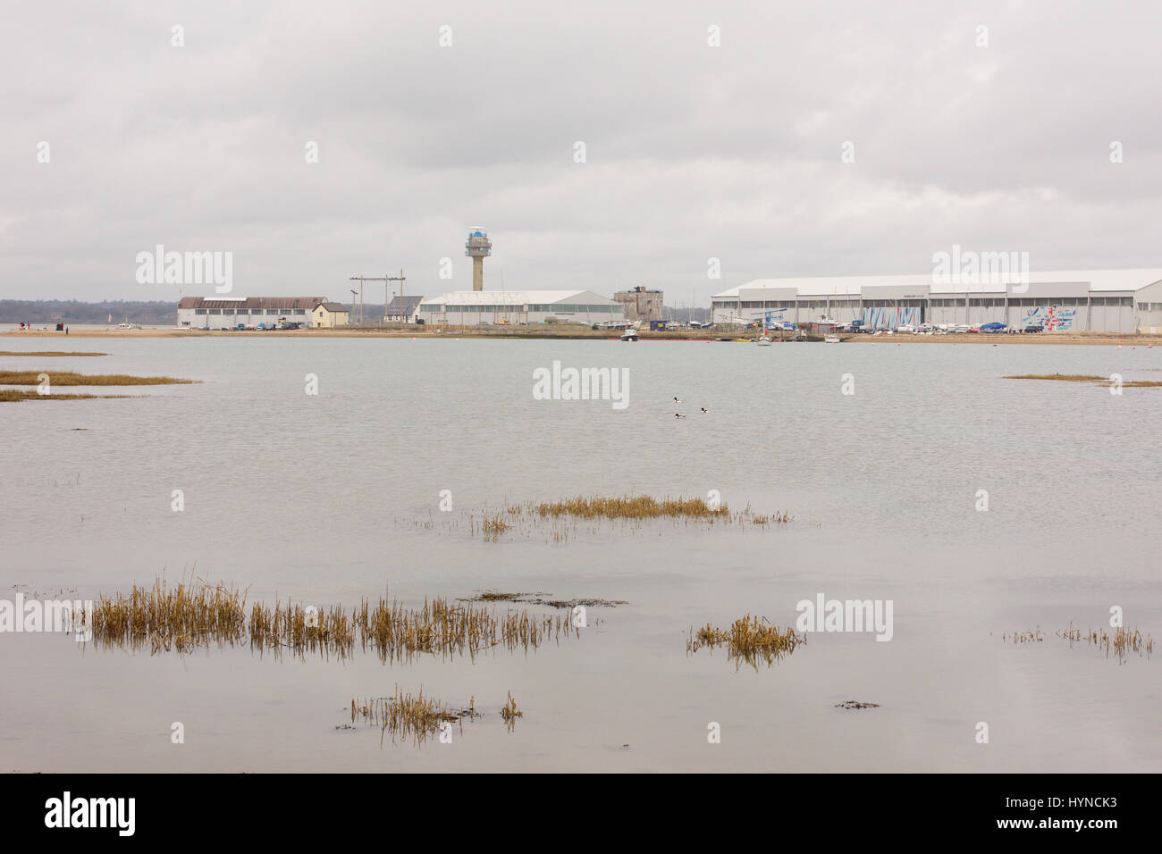 Building on Calshot Spit, Hampshire, England Stock Photo - Alamy