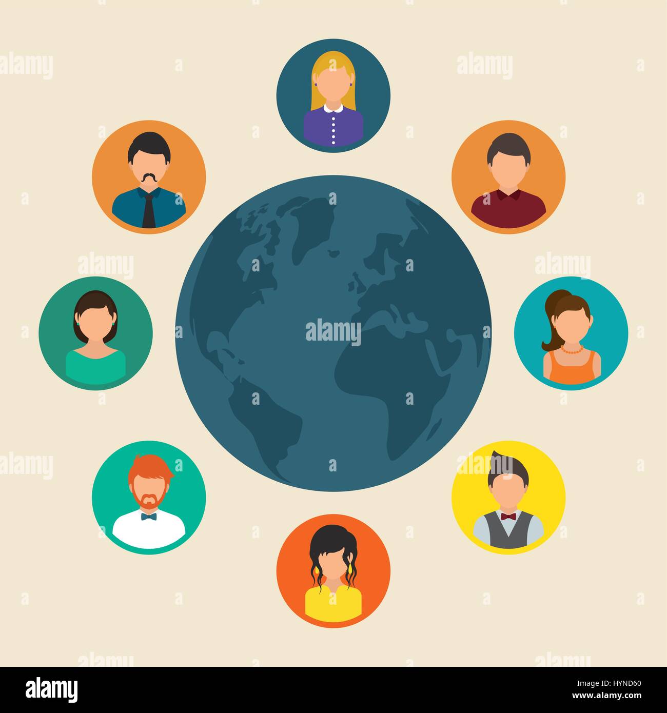 people concept with social media icon design, vector illustration 10 ...
