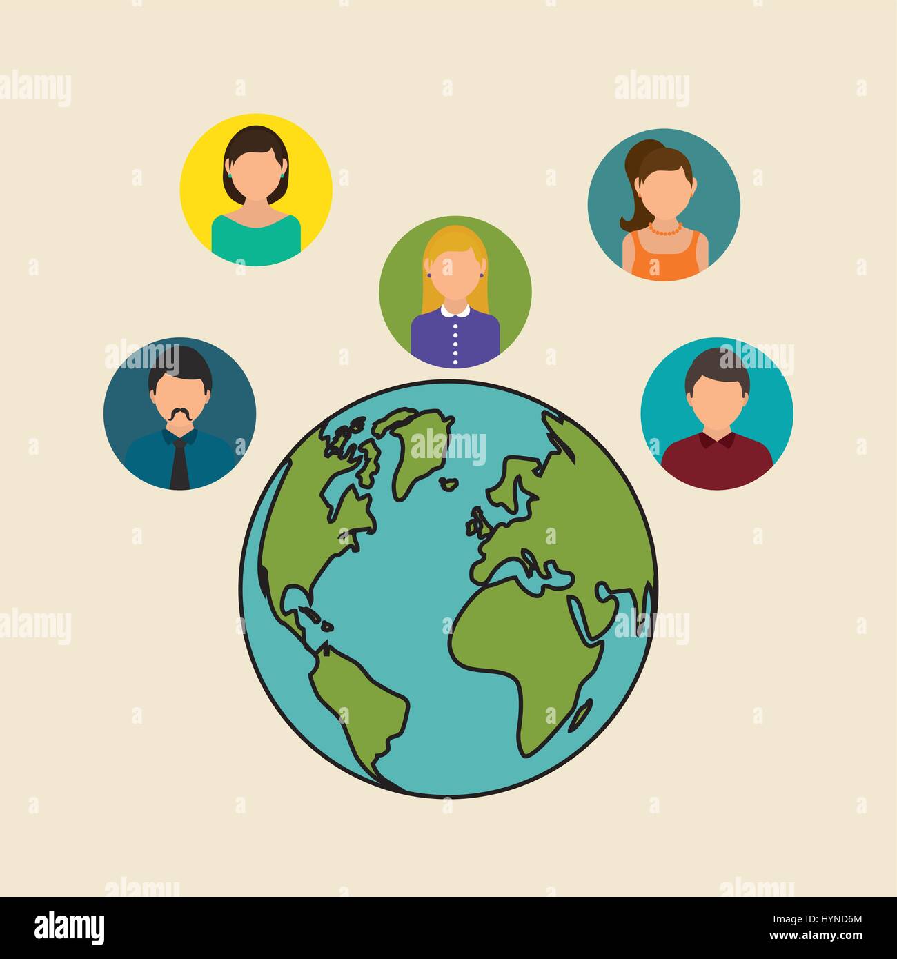 people concept with social media icon design, vector illustration 10 ...