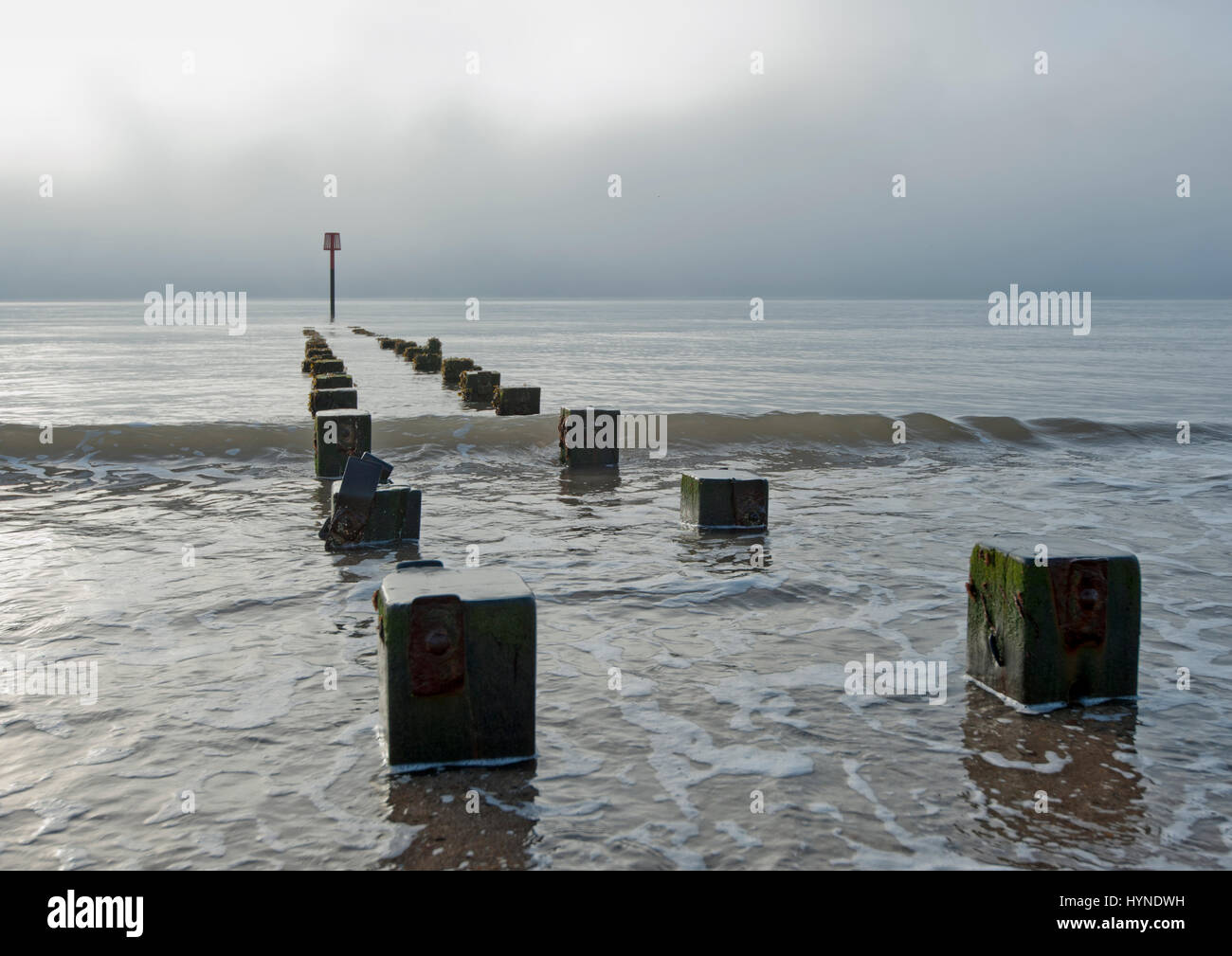 A sea defence groin at Filey Stock Photo - Alamy