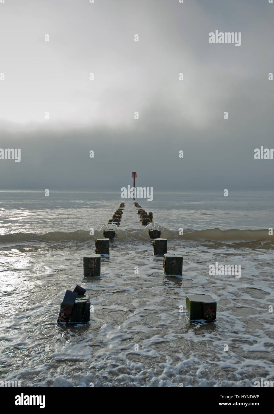 A sea defence groin at Filey Stock Photo - Alamy