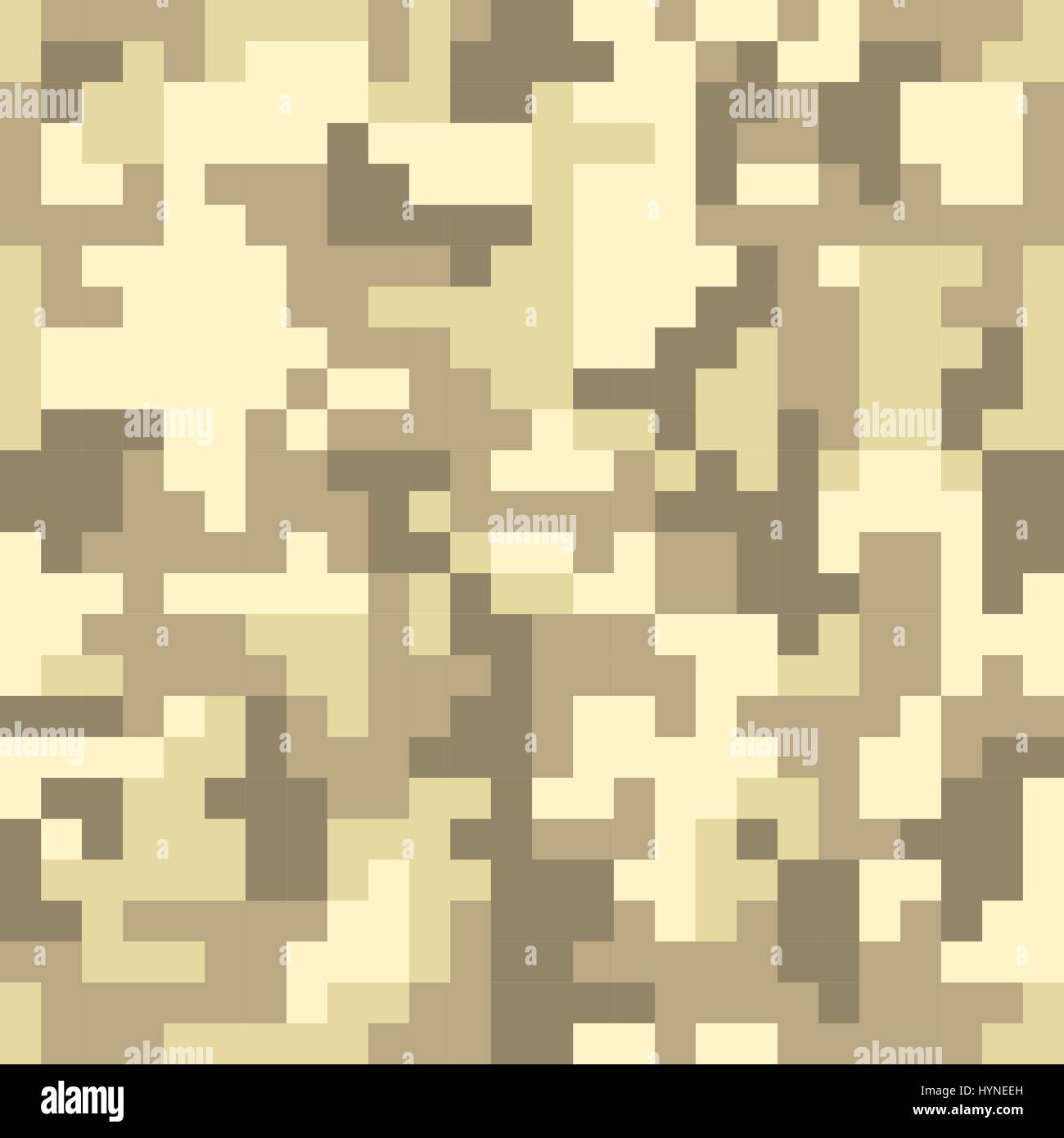 Pixel camo seamless pattern. Brown desert or jungle camouflage Stock ...