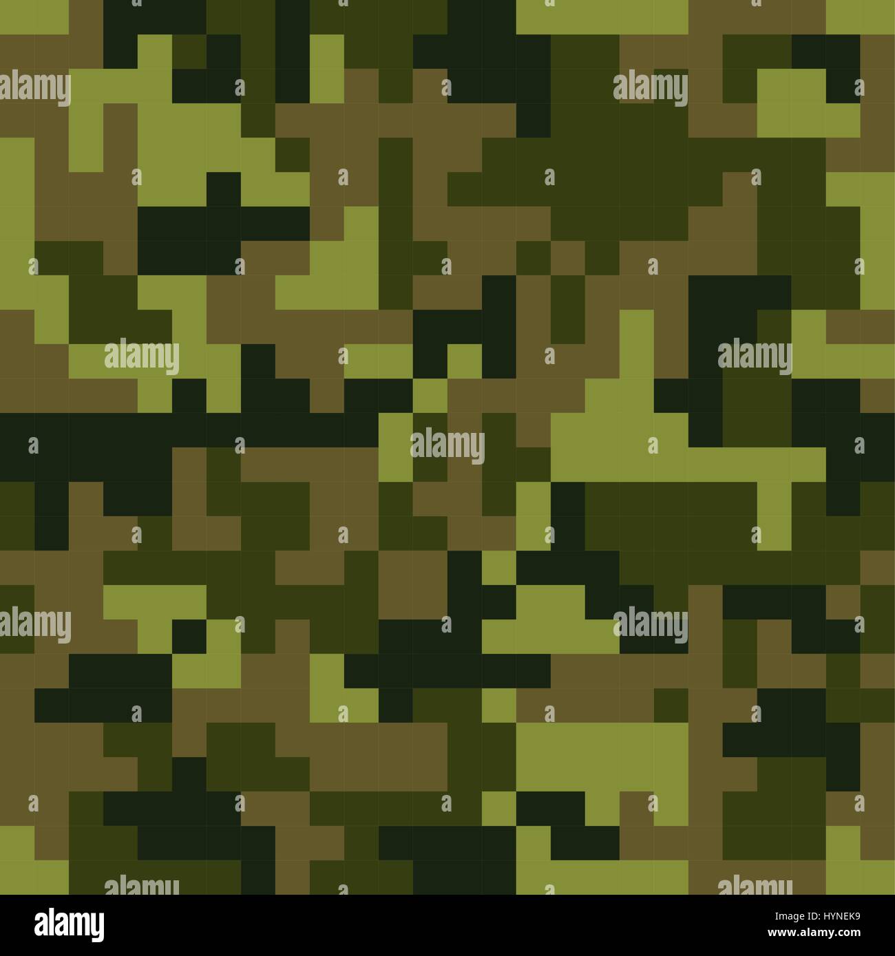 Pixel camo seamless pattern. Green forest camouflage Stock Vector Image ...