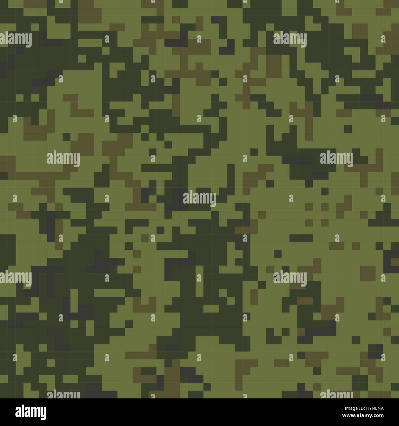 Pixel camo seamless pattern. Green forest camouflage Stock Vector Image ...