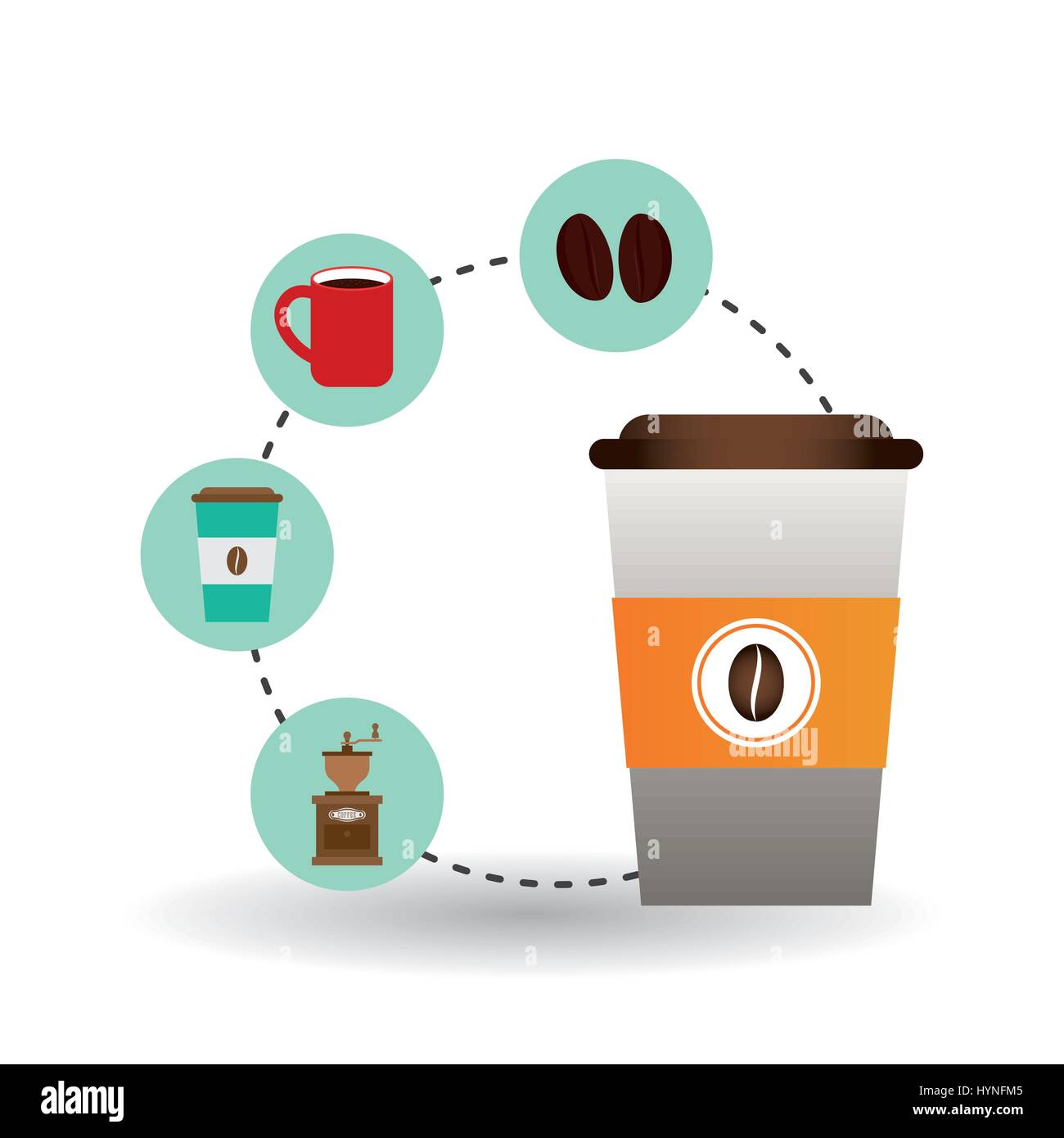 coffee mug design , vector illustration Stock Vector Image & Art - Alamy