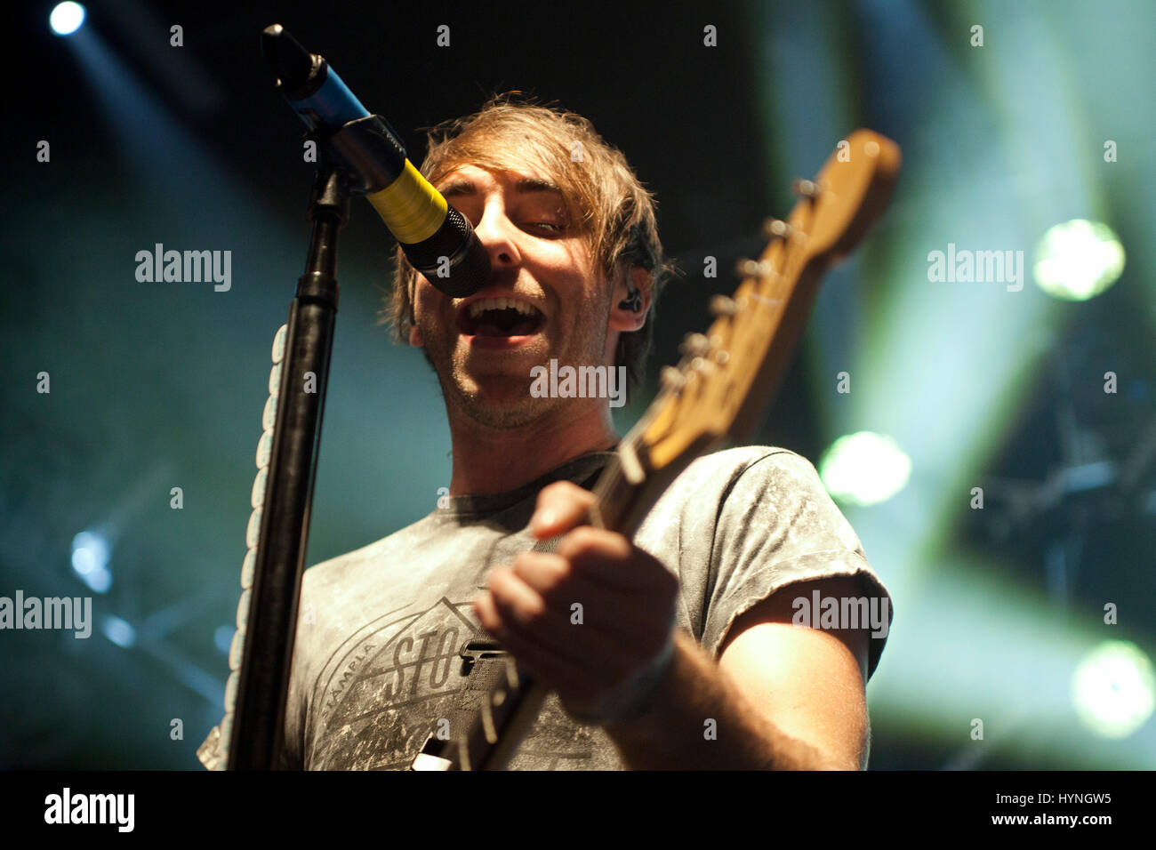 Alex Gaskarth All Time Low Stock Photo - Alamy