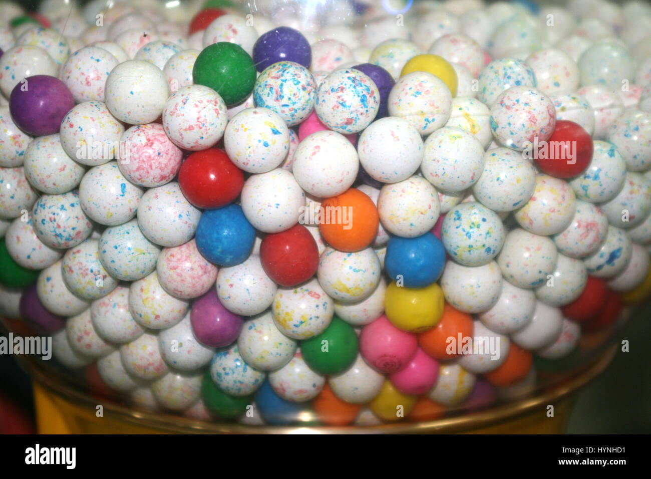 multicolored gum balls Sweet, multi-colored gum balls in a huge glass ...