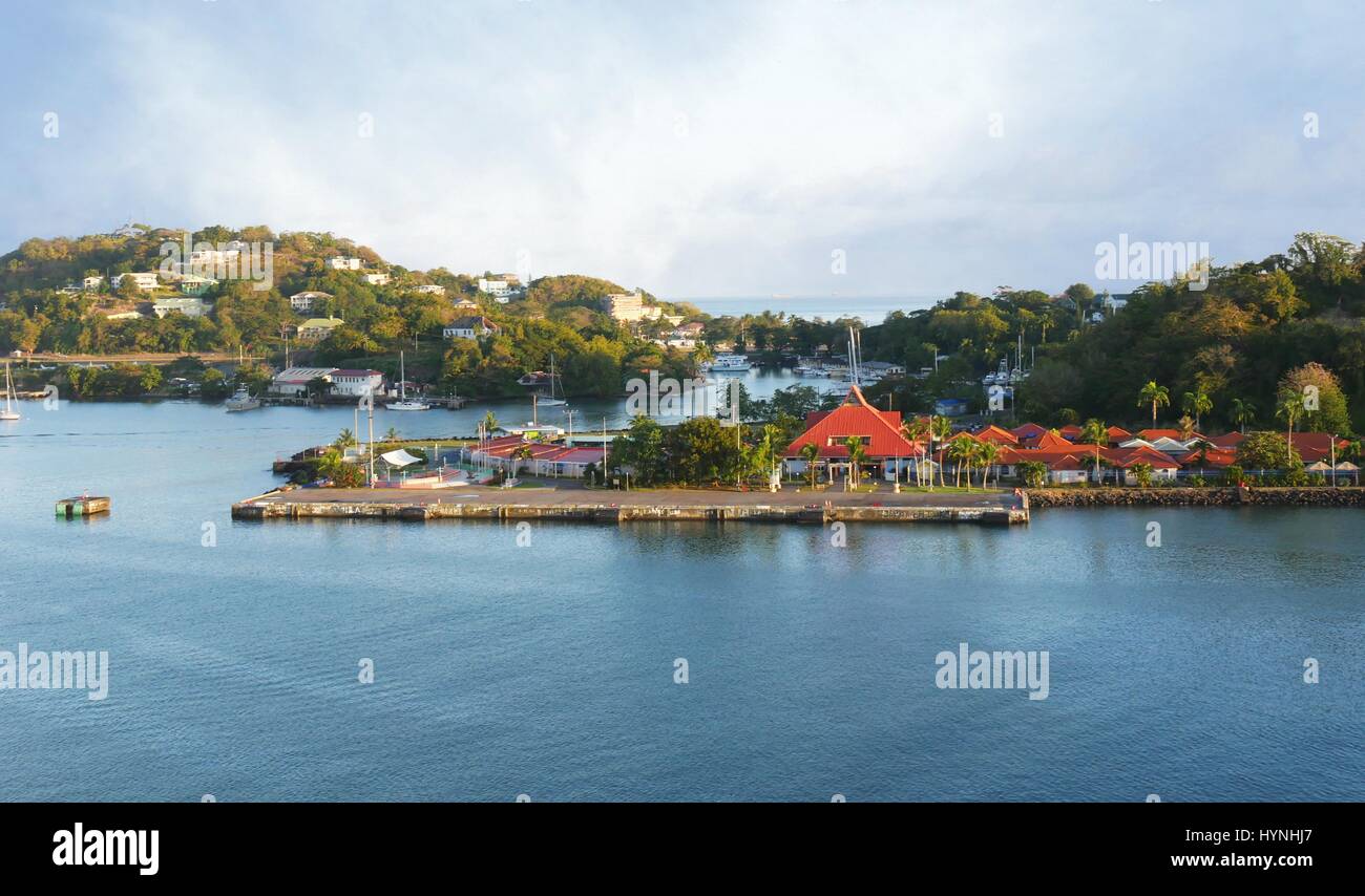 St. Lucia waterfront views Scenic view of Castries, Sta. Lucia from the ...