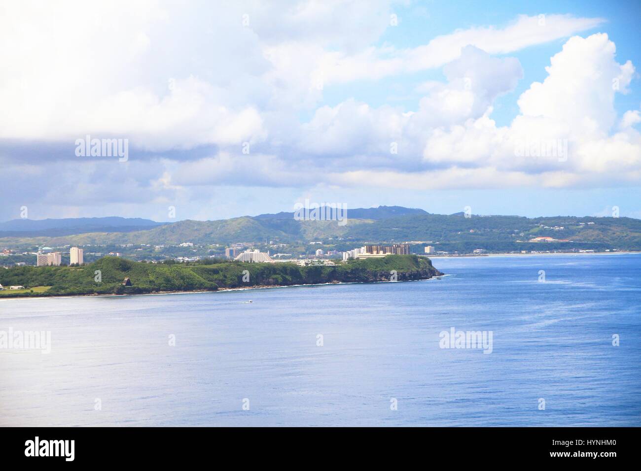 Coastal view of Guam Viewed from the Two Lovers Point in Tumon, Guam ...