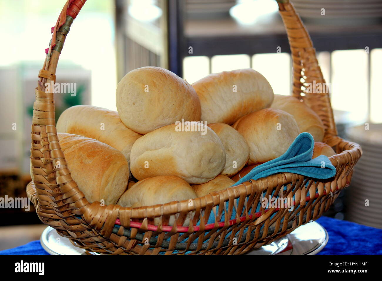 bread basket A basket of freshly made bread all ready to eat Stock ...